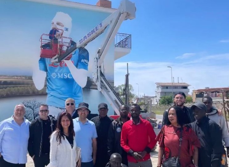 FOTO ZOOM - Verso la definizione il Murales Osimhen a Castel Volturno FOTO ZOOM - Verso la definizione il Murales Osimhen a Castel Volturno